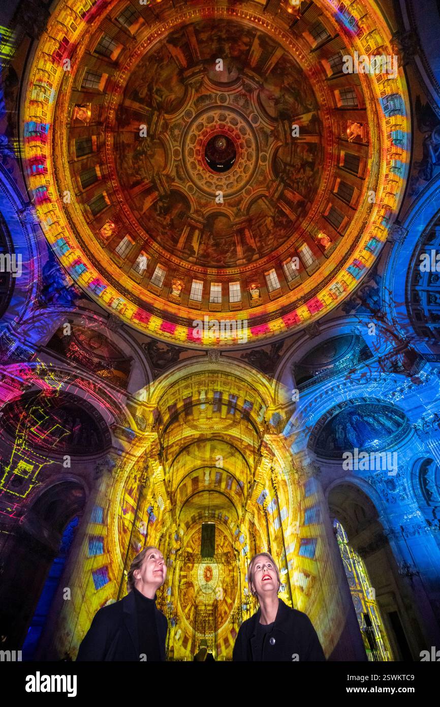 London, UK. 21 February 2025. Preview of ‘Luminous’ by Luxmuralis, an ...
