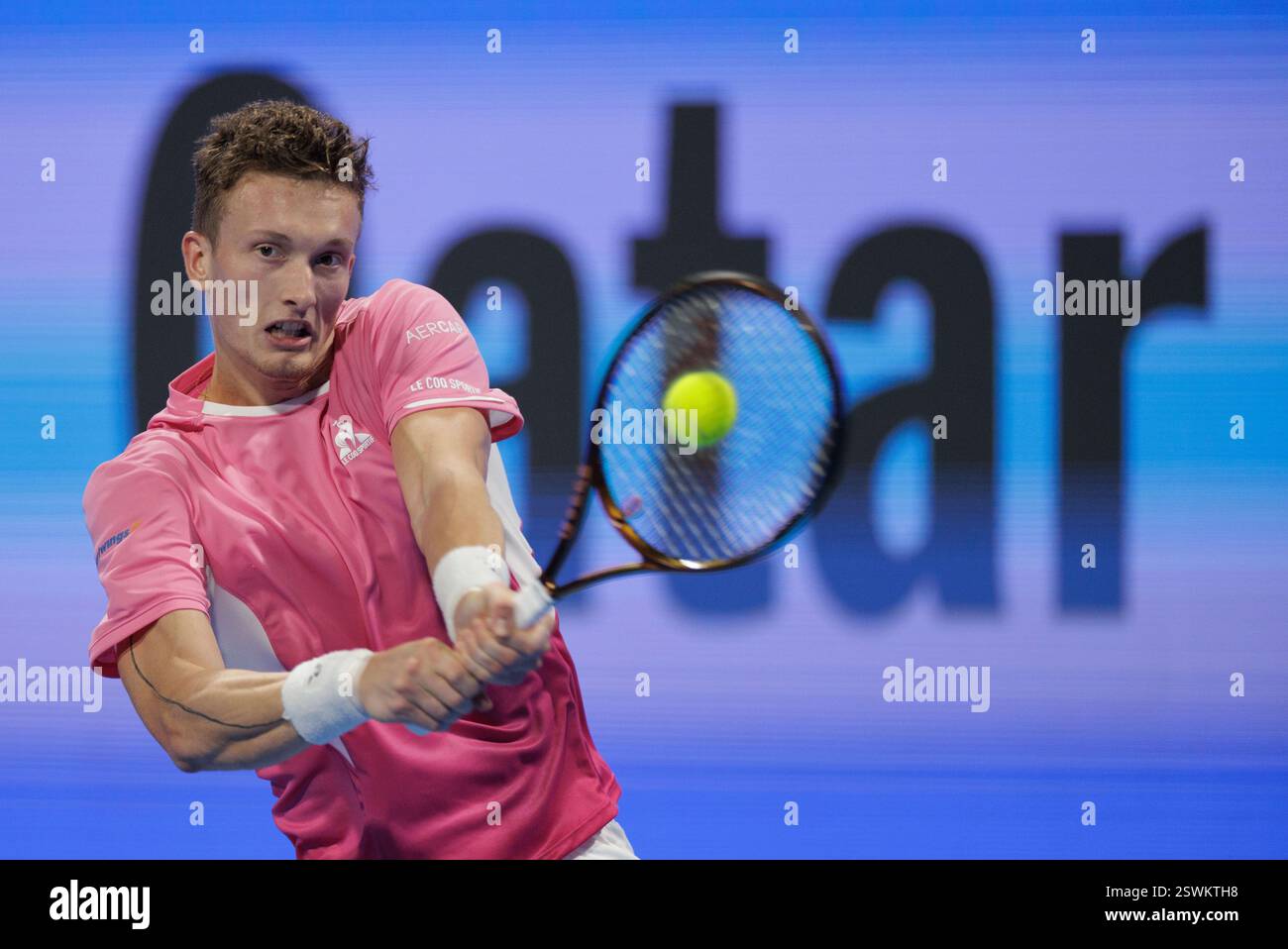 Jiri Lehecka of Czech Republic during the 2025 Qatar ExxonMobil Open ...