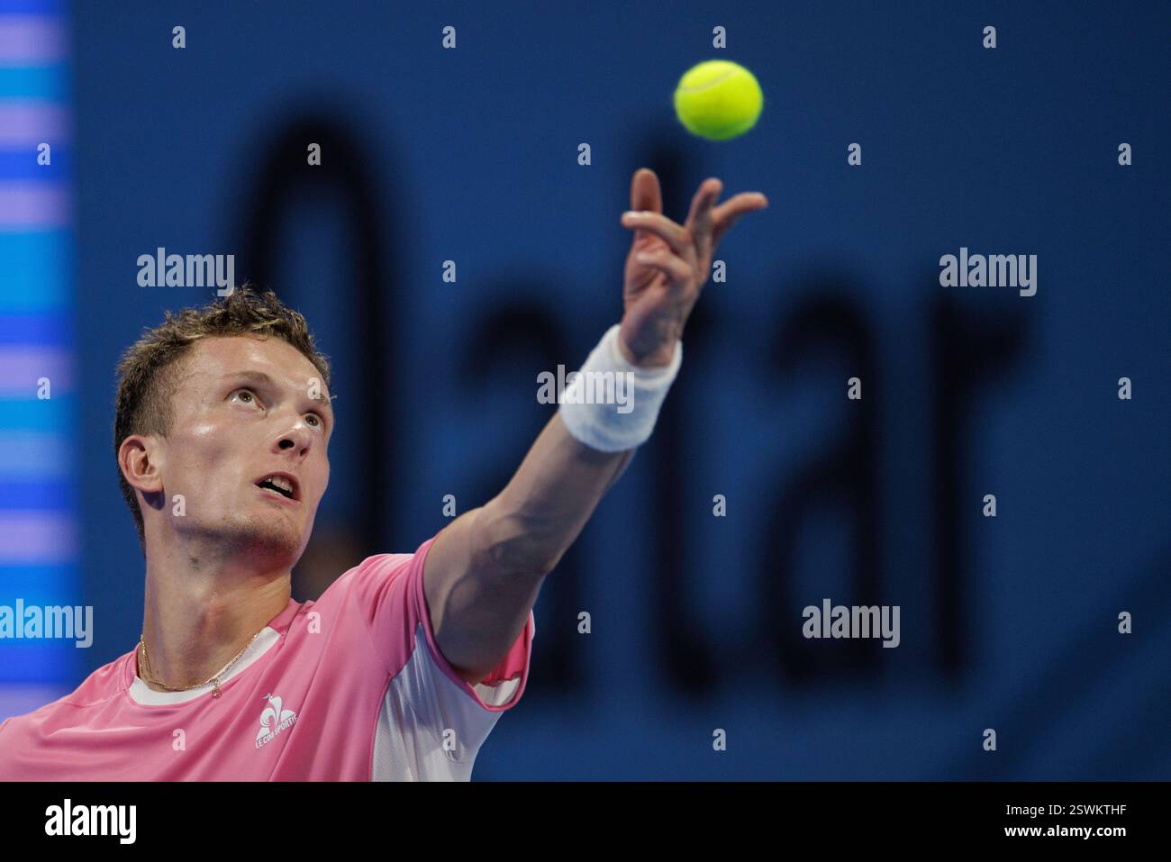 Jiri Lehecka of Czech Republic during the 2025 Qatar ExxonMobil Open ...