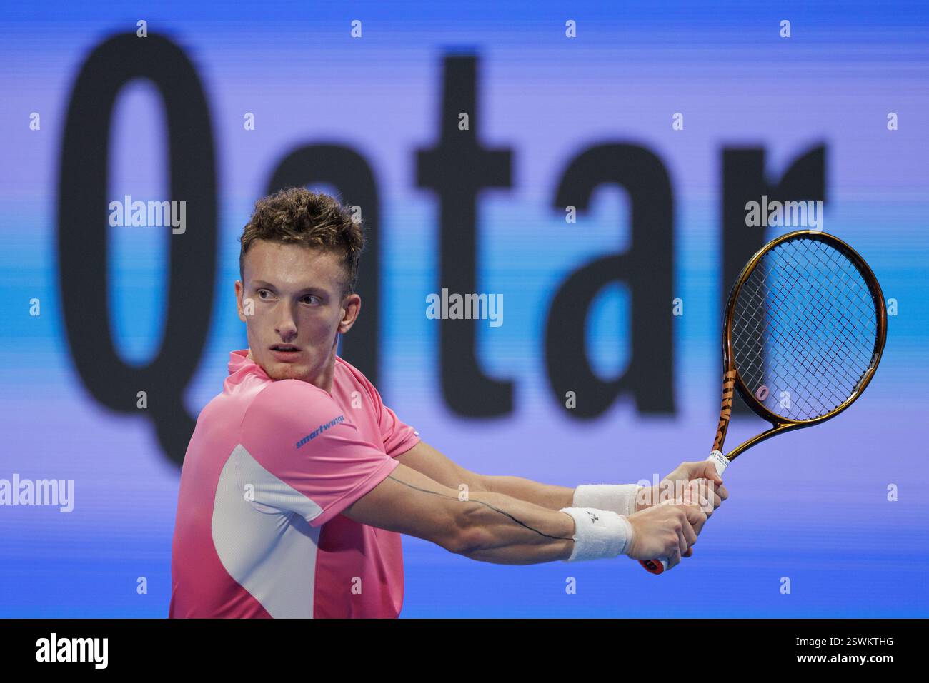 Jiri Lehecka of Czech Republic during the 2025 Qatar ExxonMobil Open ...