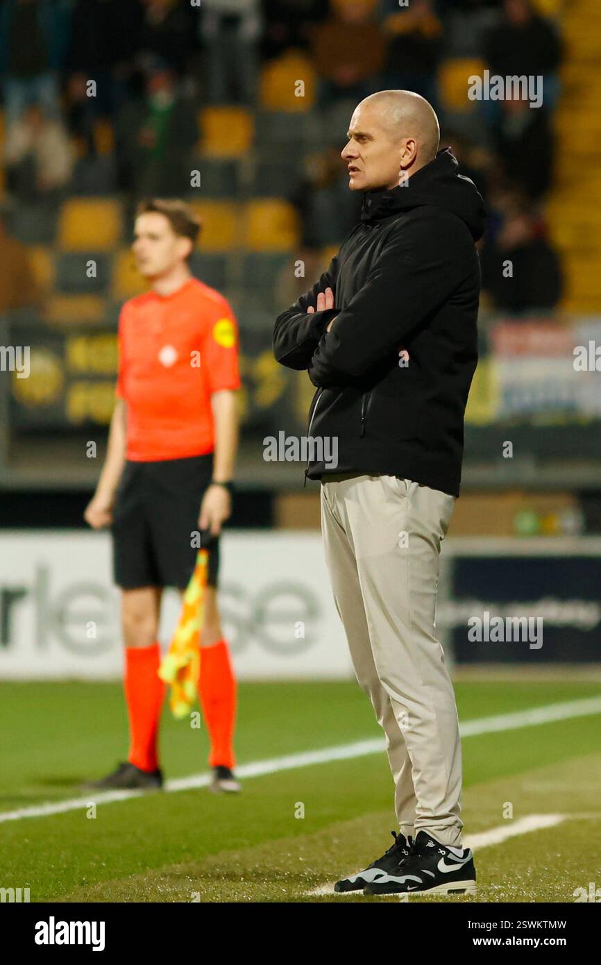 KERKRADE, NETHERLANDS - FEBRUARY 21: Bas Sibum head coach of Roda JC ...