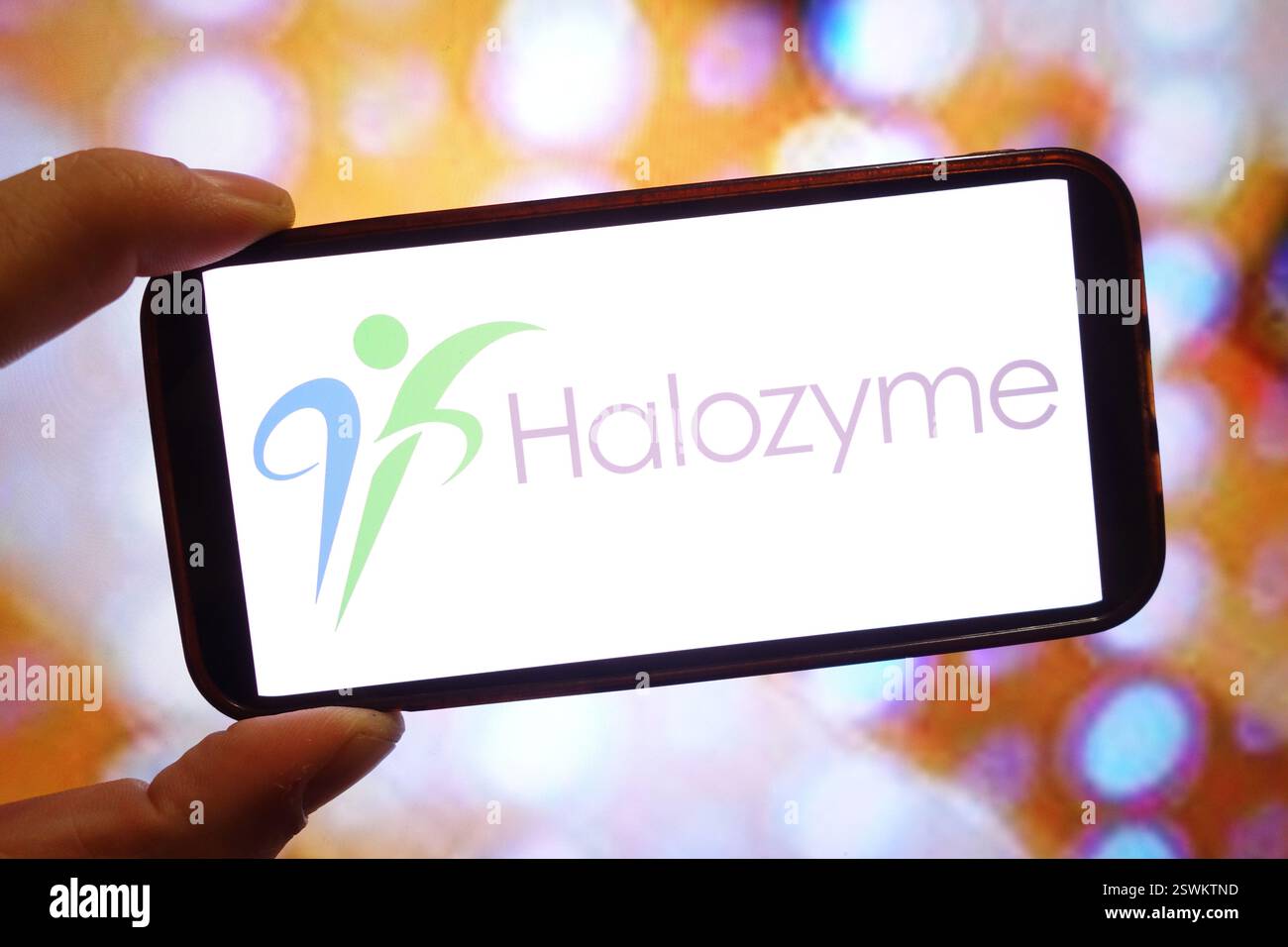 Poland. 20th Feb, 2025. In this photo illustration, the Halozyme ...