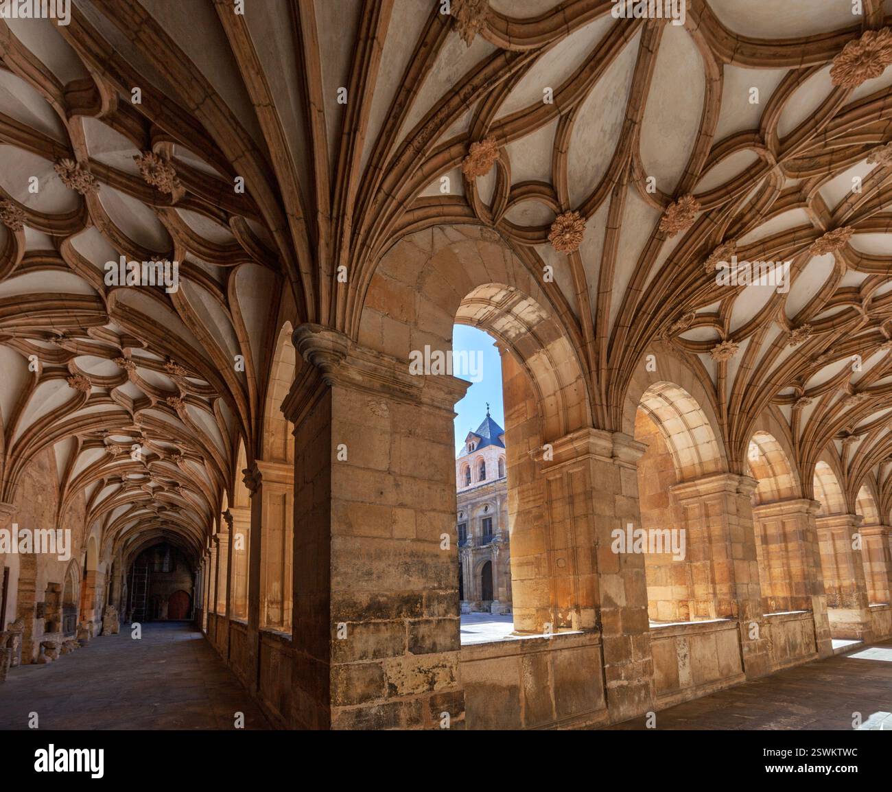 Cloister of San Isidoro de Leon Church, Leon, Spain Stock Photo - Alamy