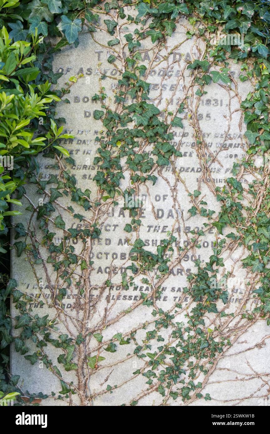 Grave of Thomas Day, born 1831, died October 90, at Brompton Cemetery ...