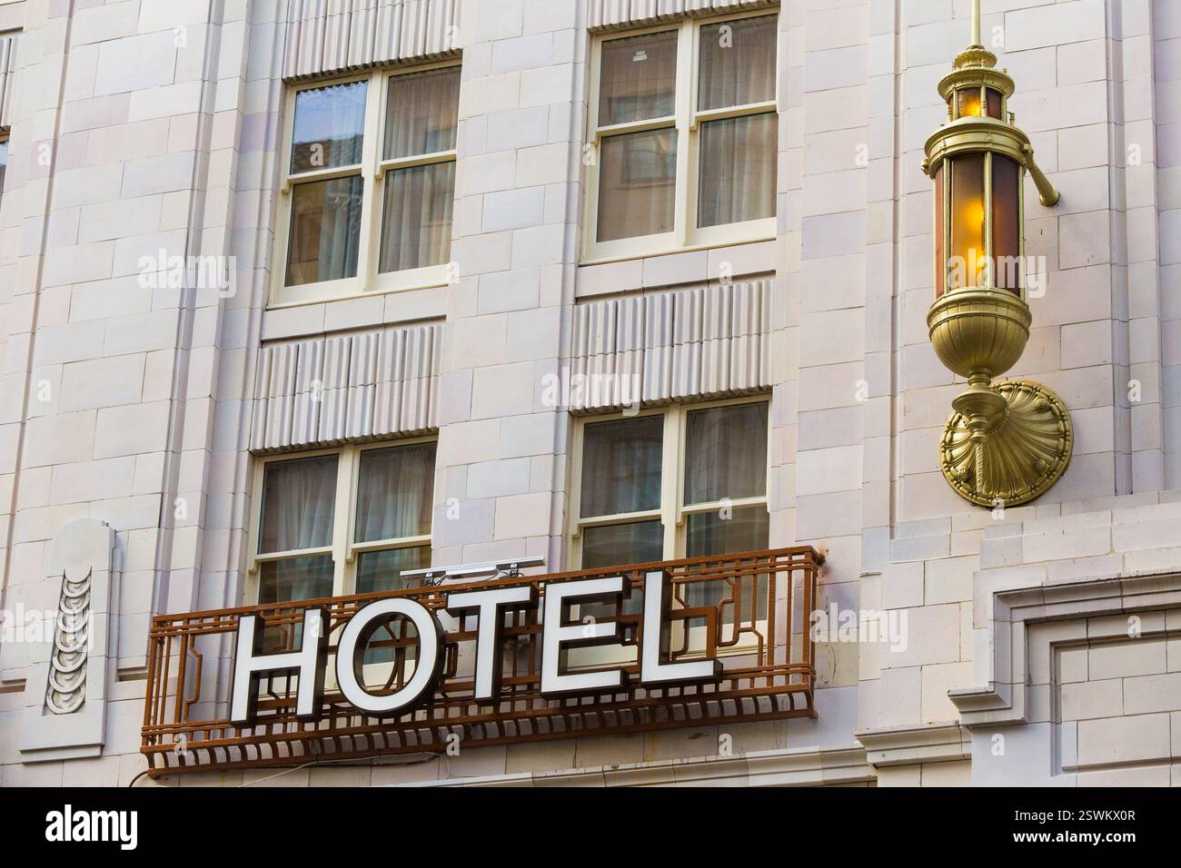 Hotel sign on the facade of the Strand Palace Hotel Stock Photo - Alamy