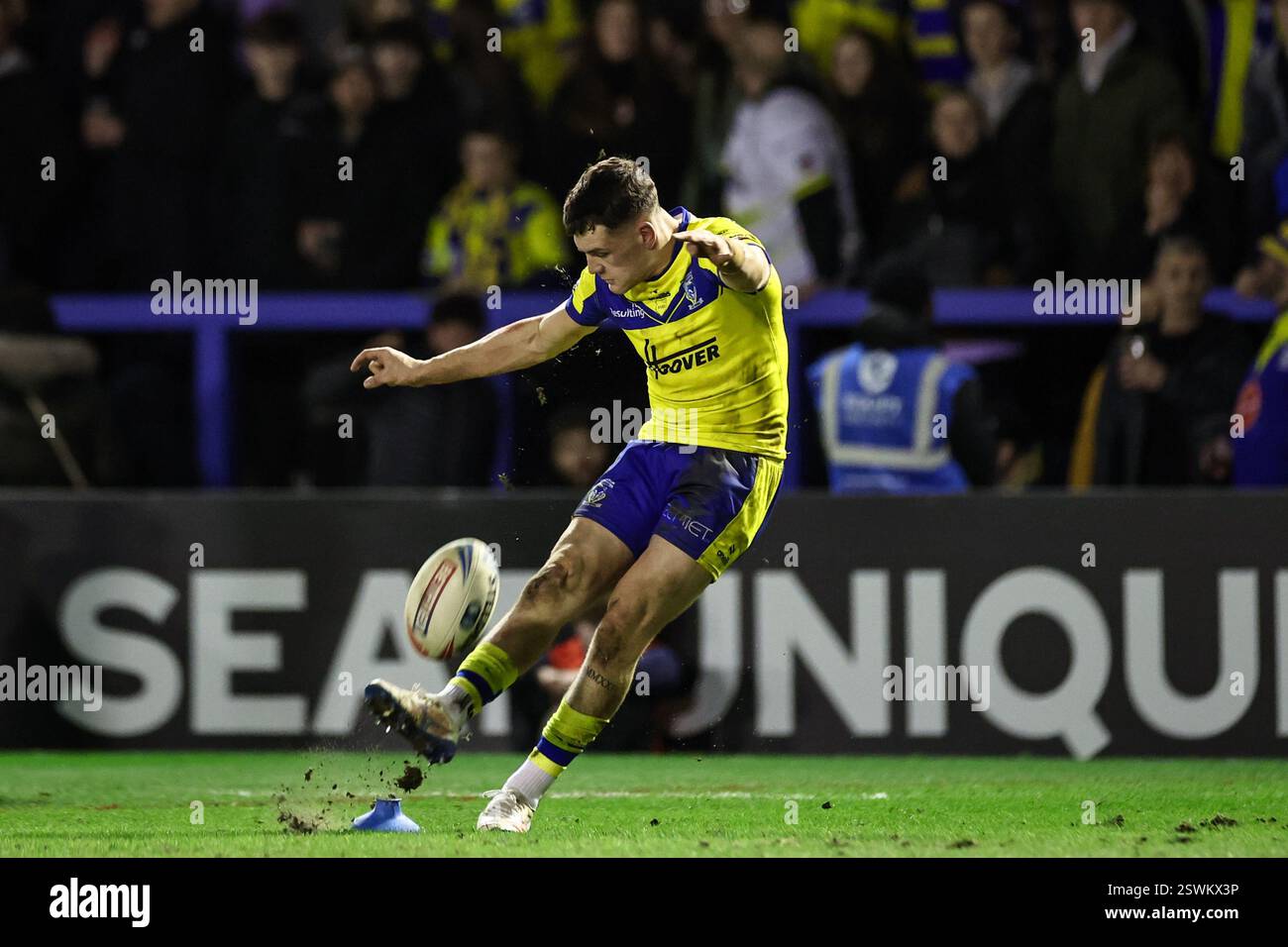Josh Thewlis of Warrington Wolves converts for a goal during the ...