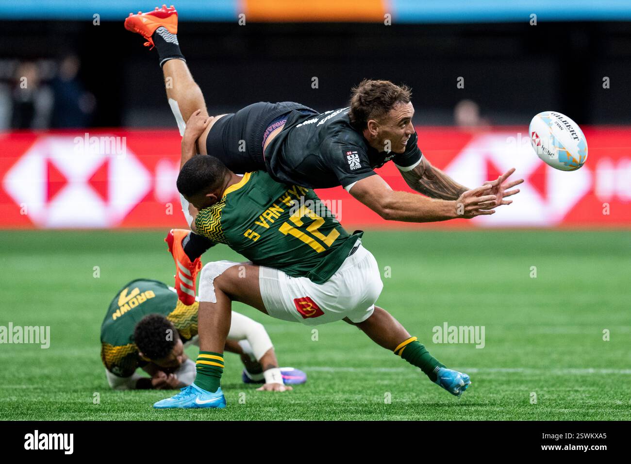 Vancouver, Canada. 21st Feb, 2025. New Zealand's Joe Webber, top ...