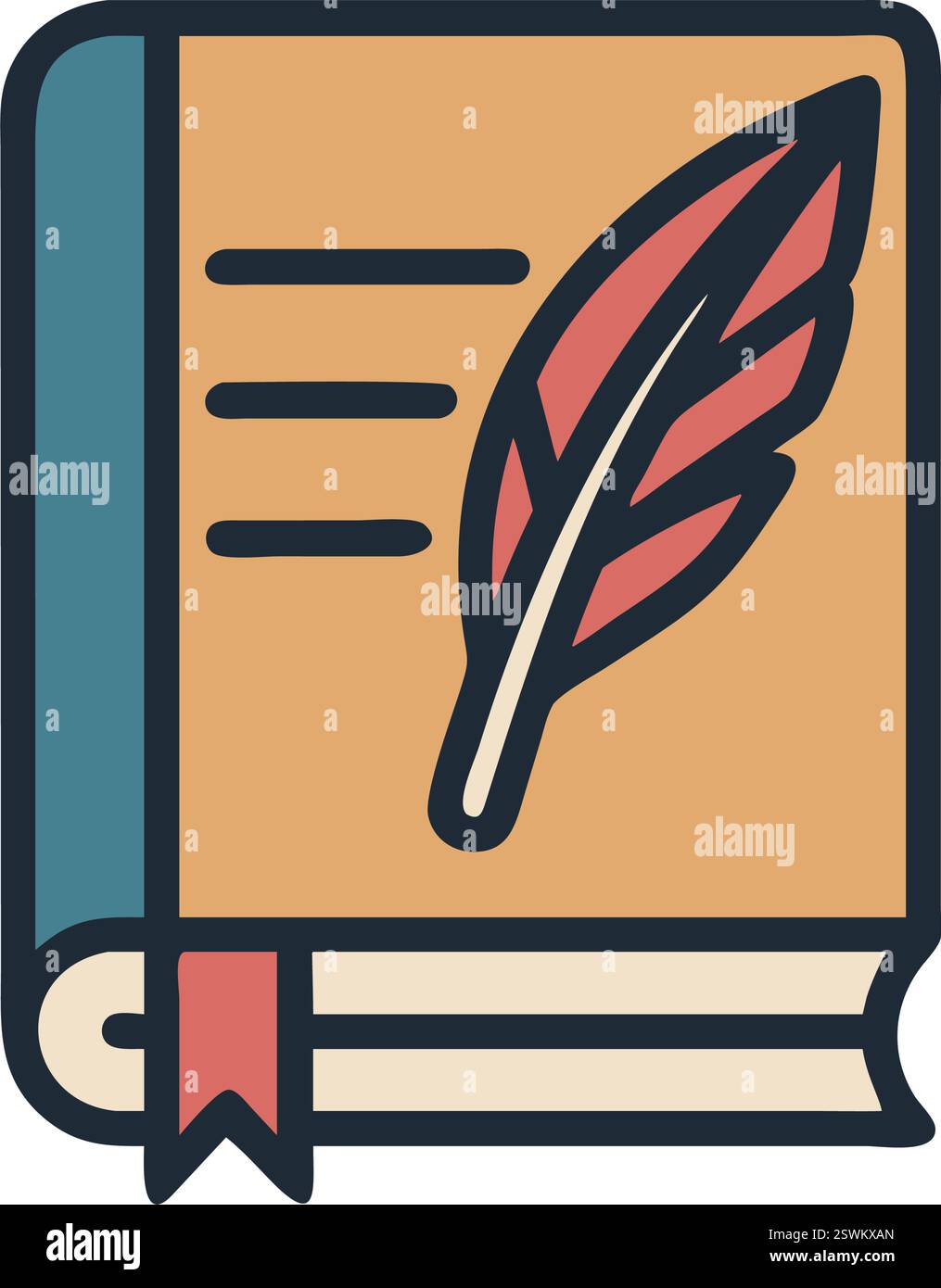 Poem book feather icon hi-res stock photography and images - Alamy