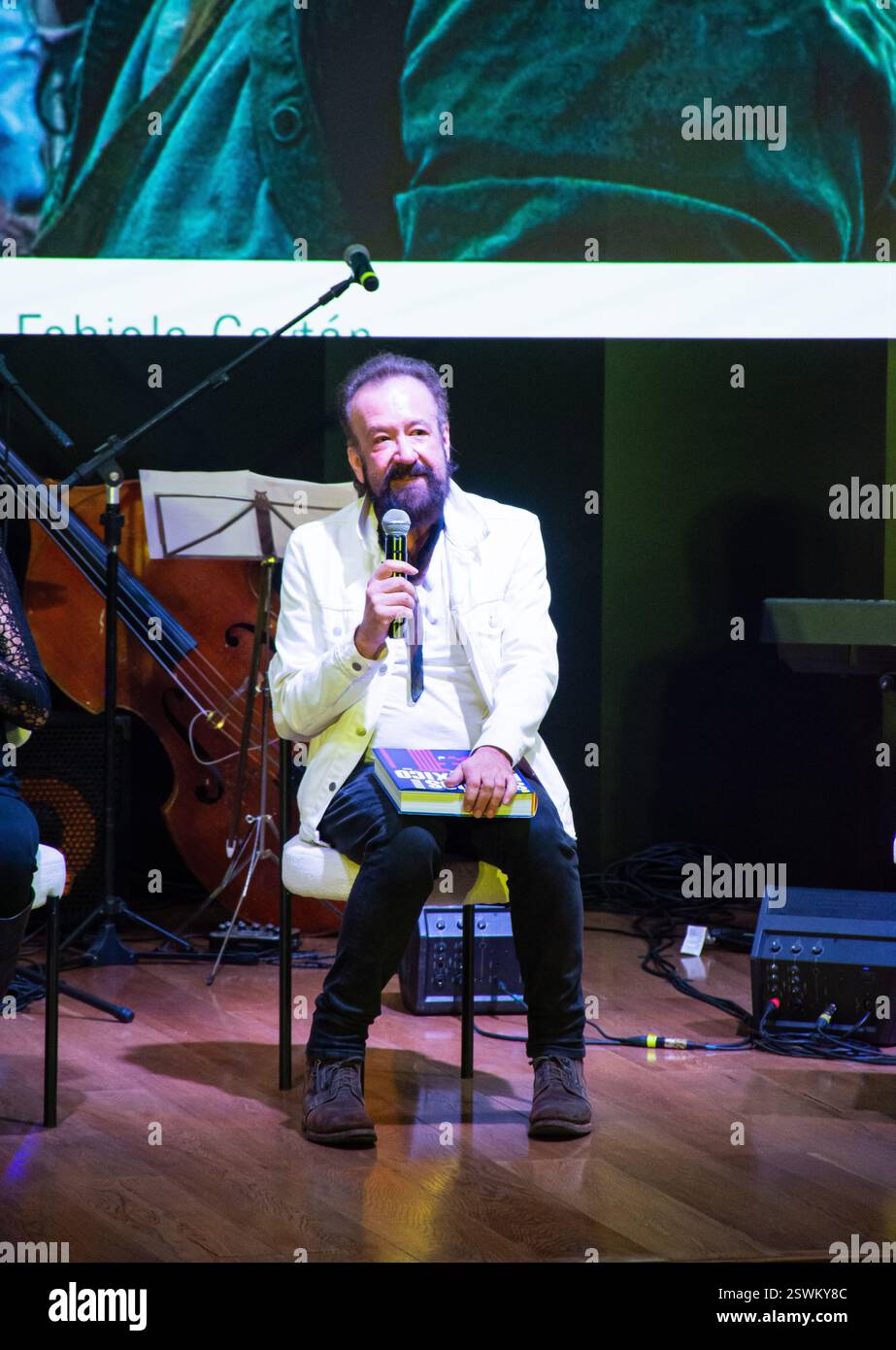 Javier Ramirez, known as ''El Cha!'', speaks during the presentation of ...