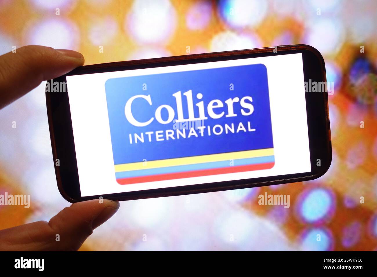 Poland. 20th Feb, 2025. In this photo illustration, the Colliers ...