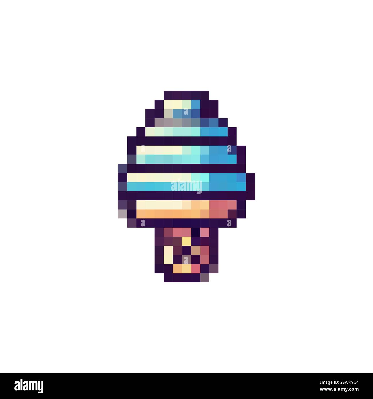 Ice cream logo in a waffle cup. Dessert ice cream vector. Dairy product ...