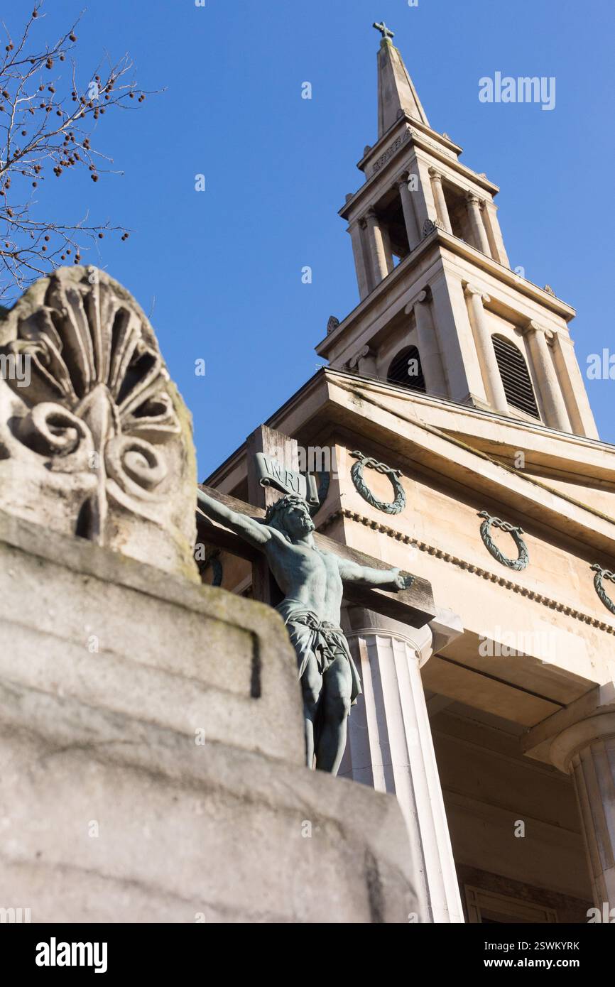 Christ on the cross, St. Johns Church, Waterloo Stock Photo - Alamy