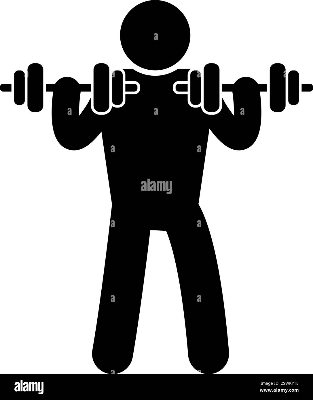 Shoulder press dumbbell Stock Vector Images - Alamy