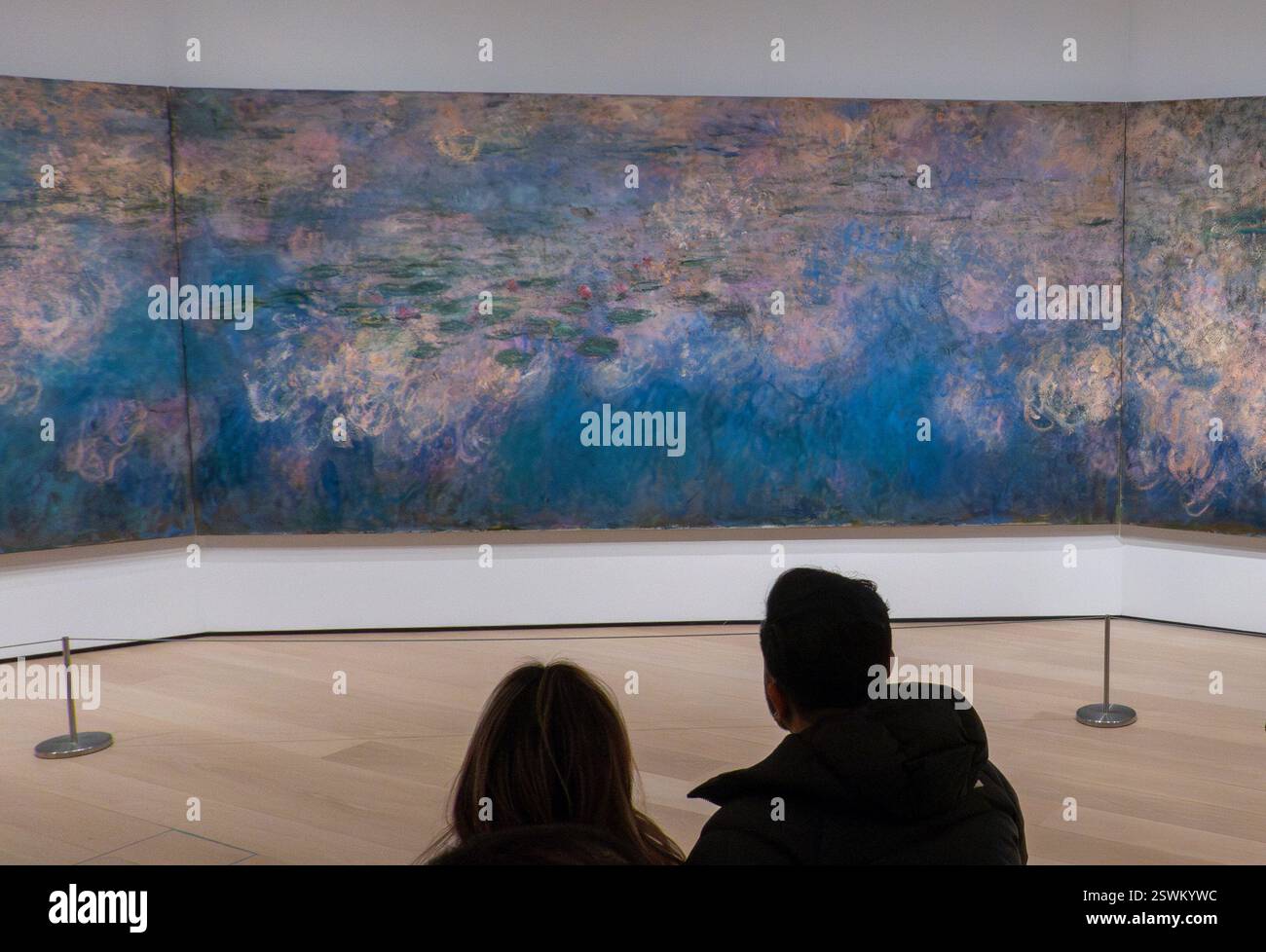 spectators in front of Water Lilies by Claude Monet, The Museum of ...