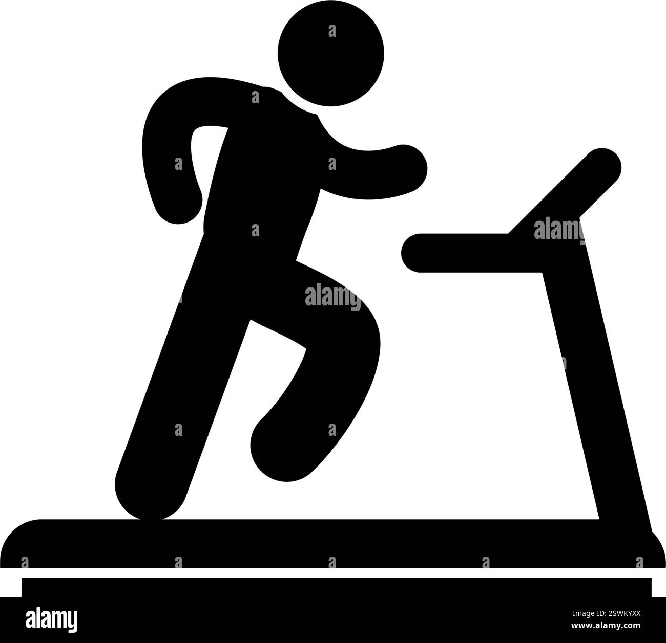 Fitness Center Treadmill Icon Stock Vector Image & Art - Alamy