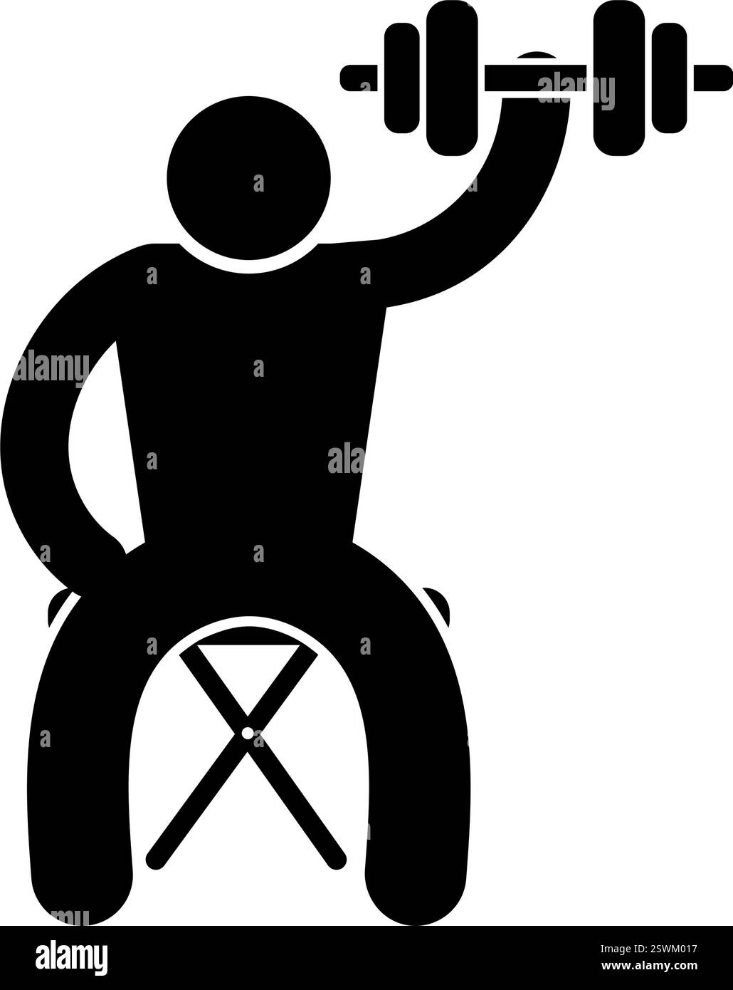 Fitness Center Seated Dumbbell Curl Icon Stock Vector Image & Art - Alamy