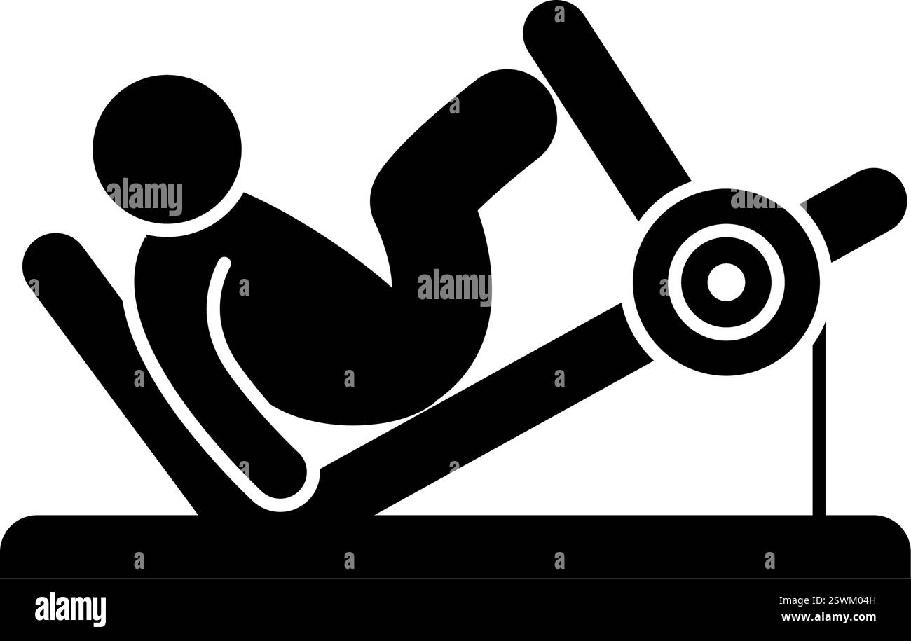 Fitness Center Leg Press Icon Stock Vector Image & Art - Alamy