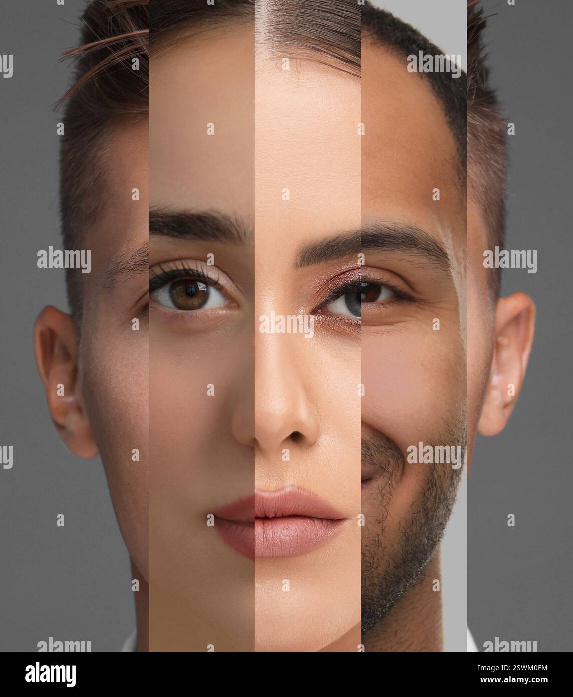Mosaic human face people hi-res stock photography and images - Alamy