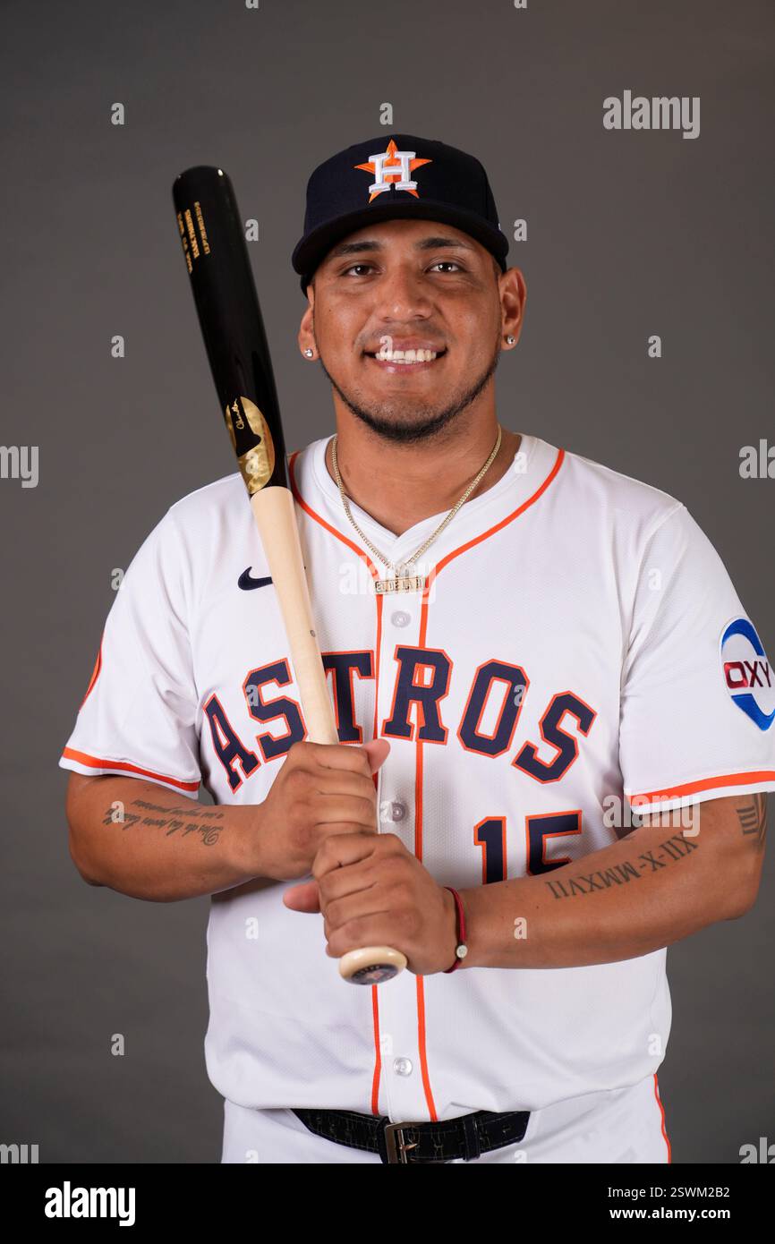 Houston Astros third base Isaac Paredes poses during photo day at the ...