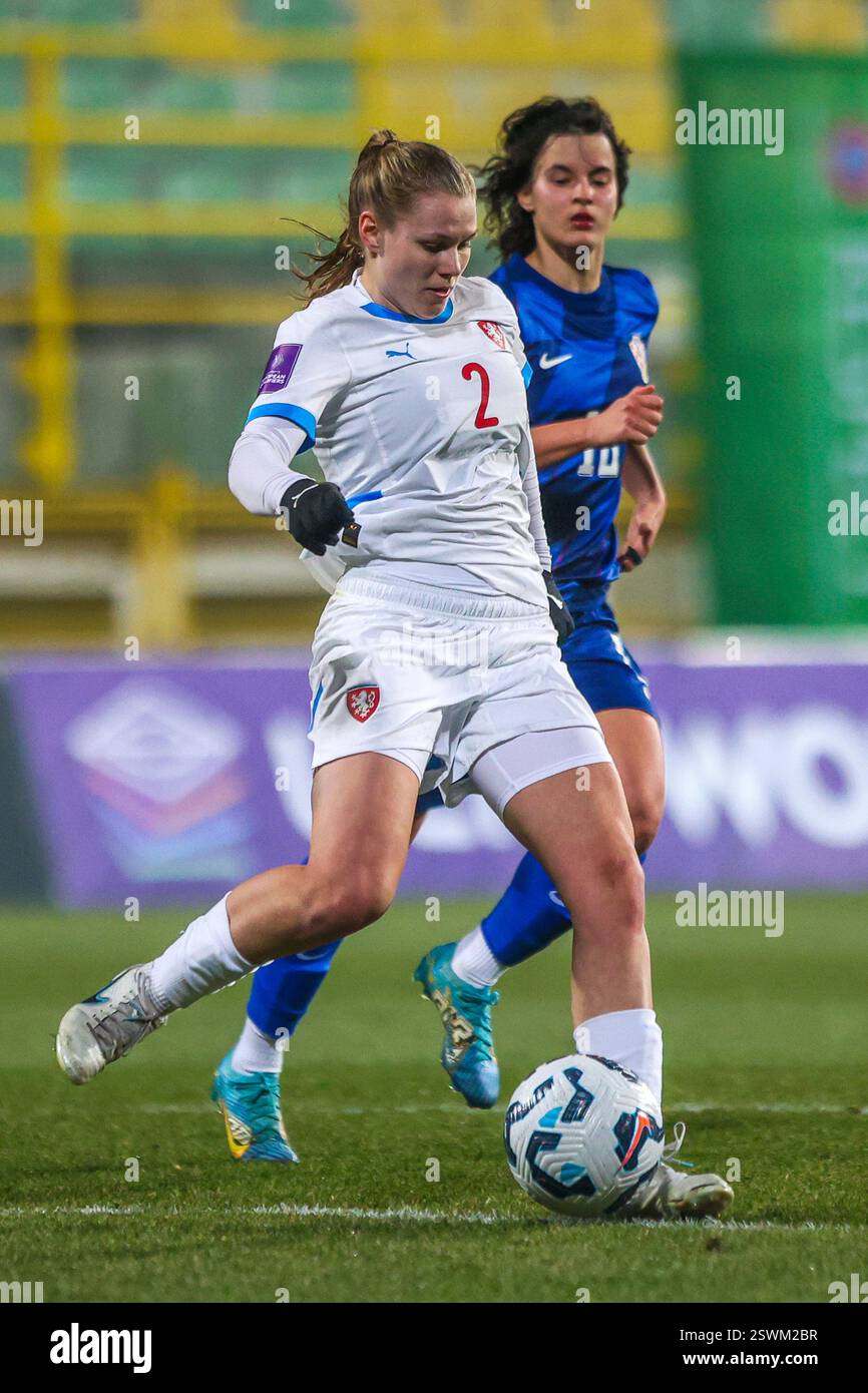 Pula, Croatia. 21st Feb, 2025. Lucie Bendova of Czechia during UEFA Women´s National League ...
