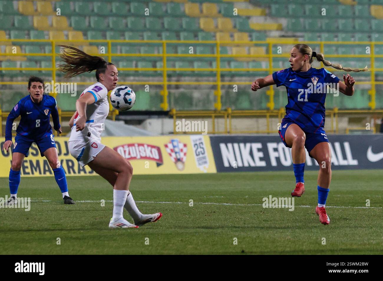Pula, Croatia. 21st Feb, 2025. Ana Maria Markovic of Croatia in action ...
