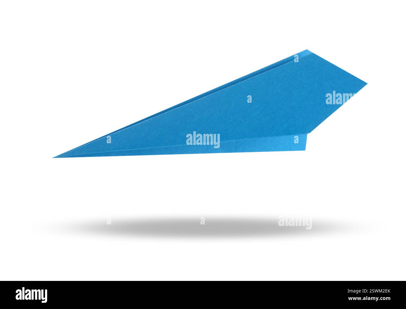Light blue paper plane in air on white background Stock Photo - Alamy