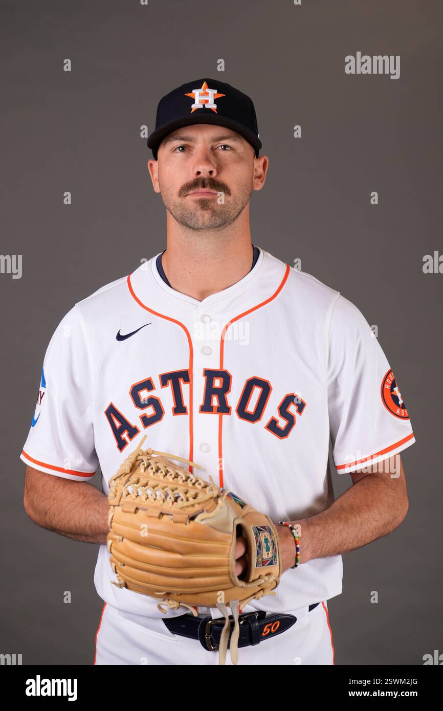 Houston Astros pitcher Tayler Scott poses during photo day at the team ...