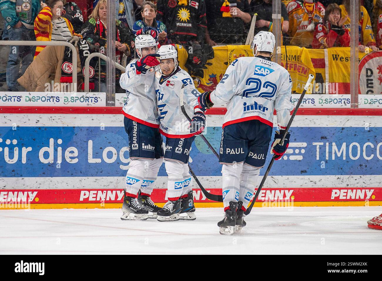 21.02.2025, Eishockey: Penny DEL, Saison 2024/2025, 47. Spieltag ...