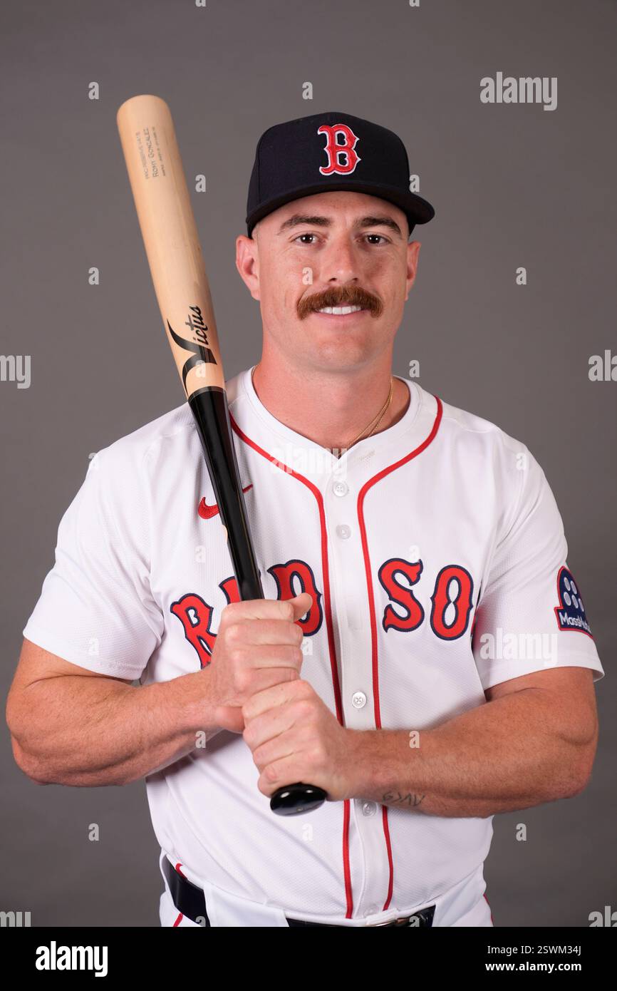 Boston Red Sox second base Romy Gonzalez poses during photo day at the ...
