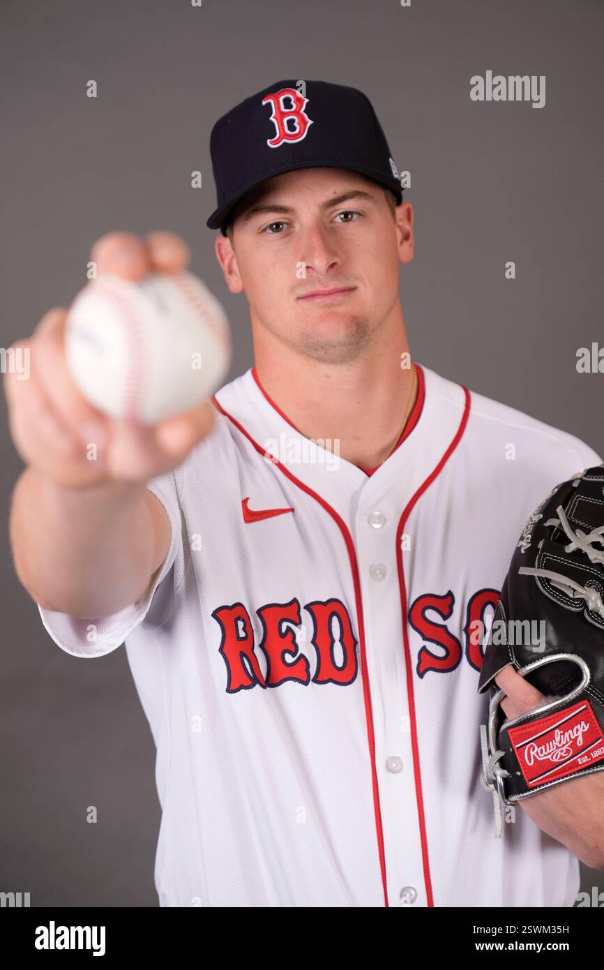 Boston Red Sox pitcher Quinn Priester poses during photo day at the ...