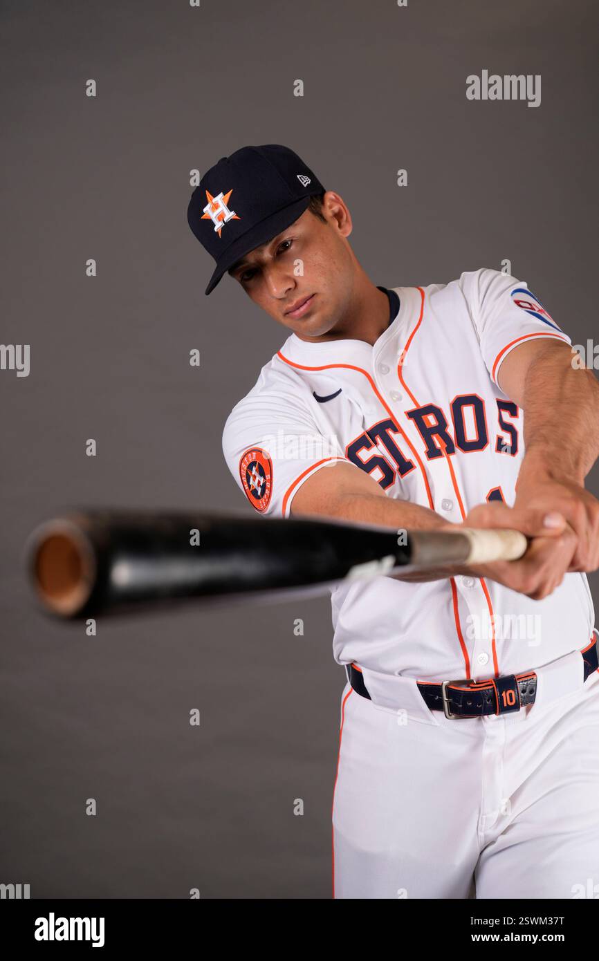 Houston Astros shortstop Shay Whitcomb poses during photo day at the ...