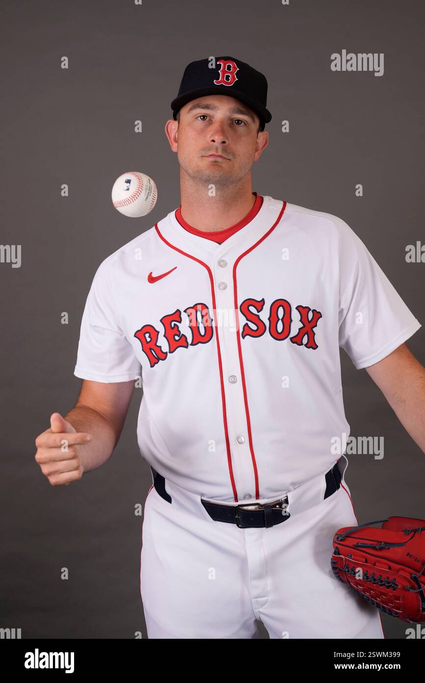 Boston Red Sox pitcher Garrett Whitlock poses during photo day at the ...