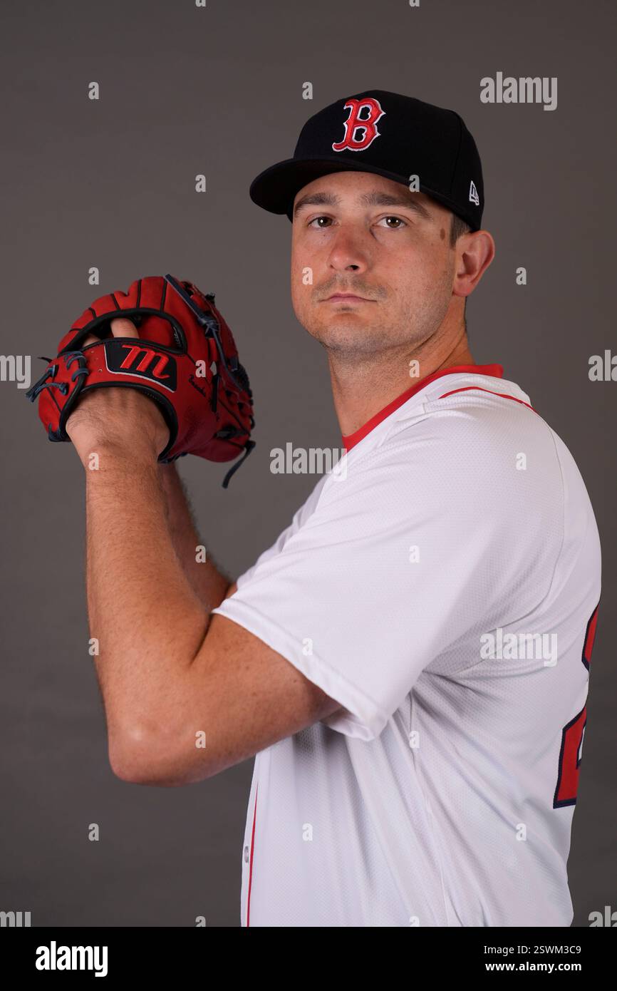 Boston Red Sox pitcher Garrett Whitlock poses during photo day at the ...