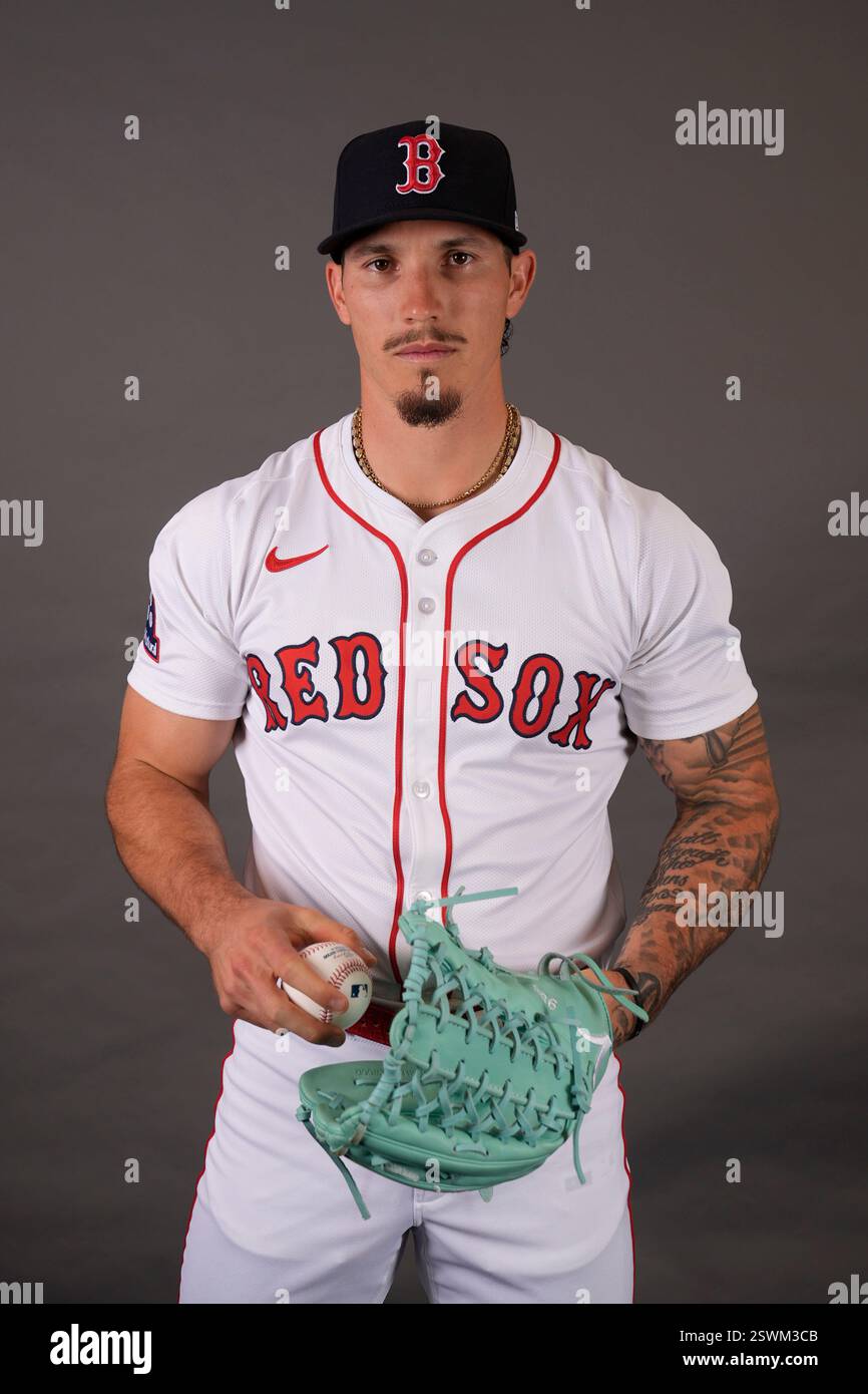 Boston Red Sox outfielder Jarren Duran poses during photo day at the ...