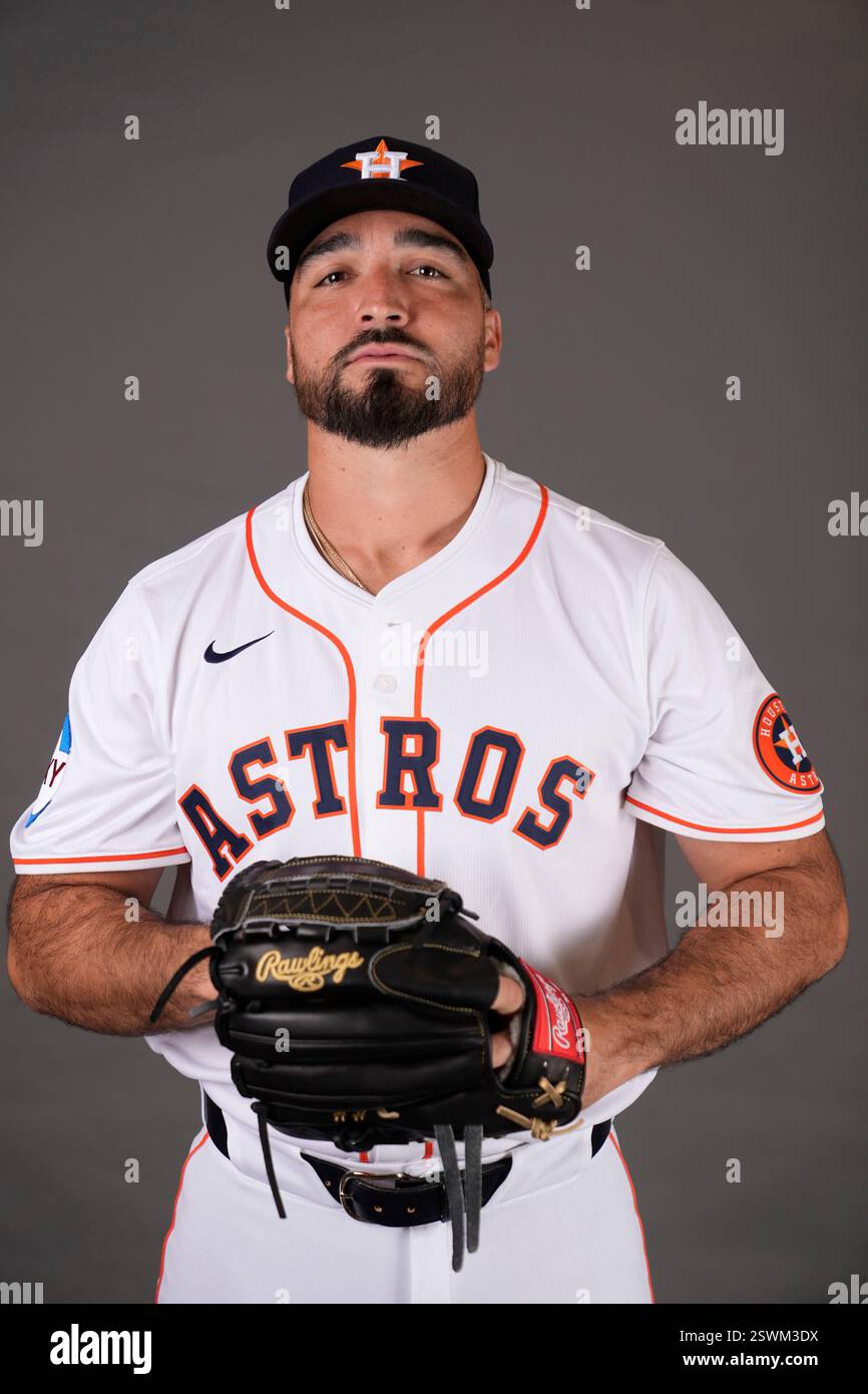 Houston Astros pitcher Nick Hernandez poses during photo day at the ...