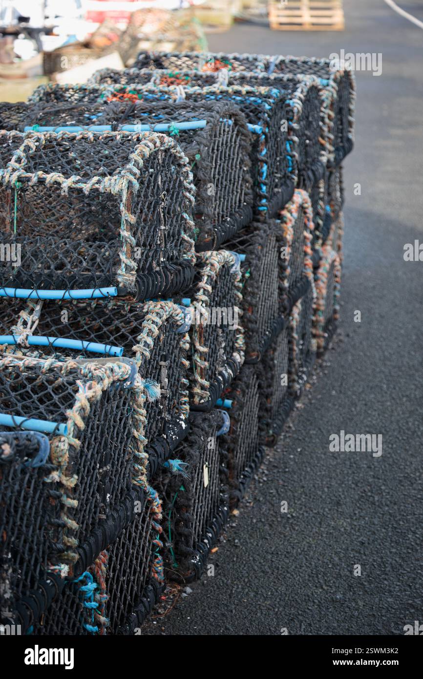 Fishing Industry, ropes, lobster pots, buoys etc Stock Photo - Alamy