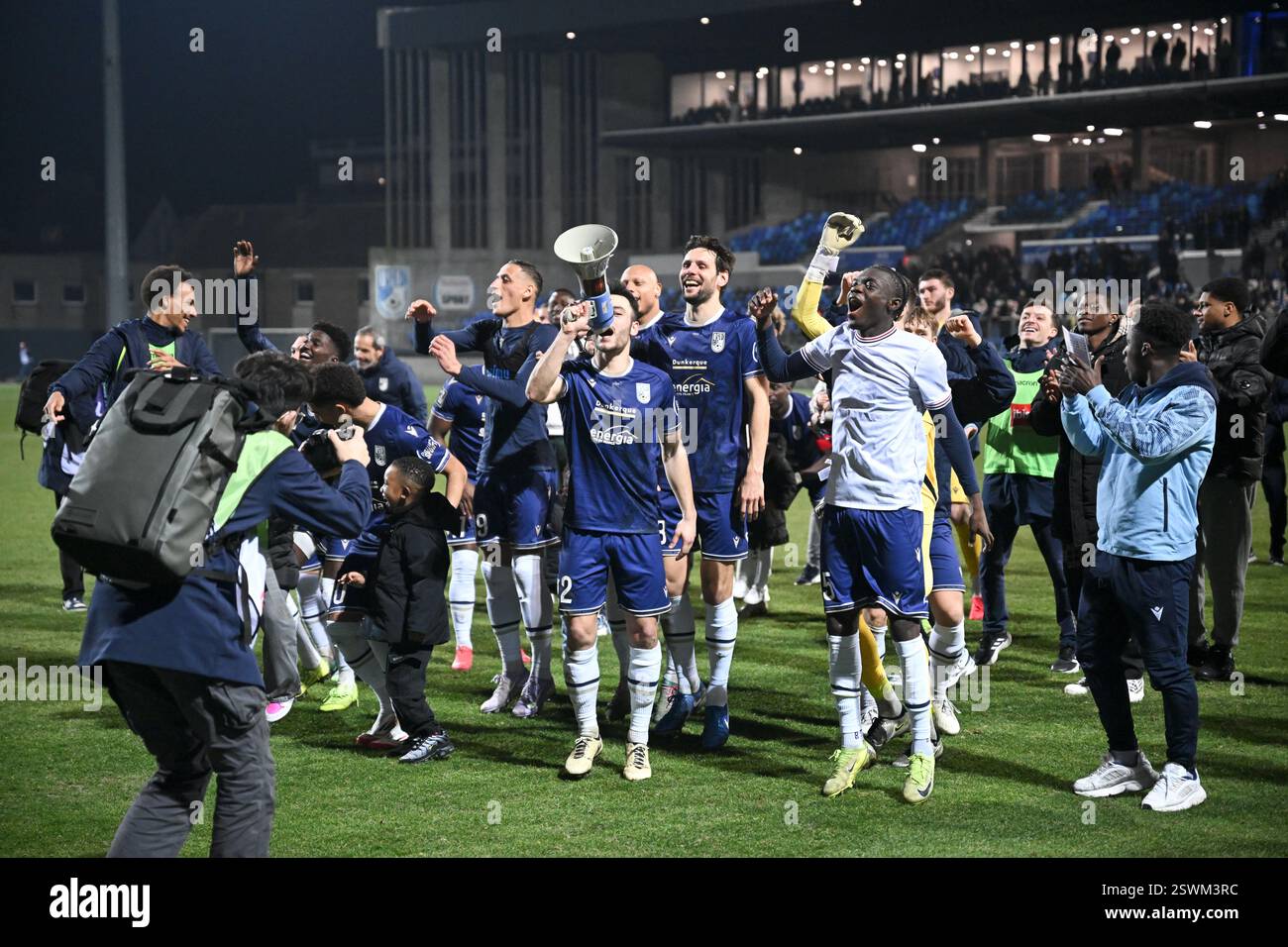 Equipe de football de Dunkerque USLD during the Ligue 2 BKT match ...