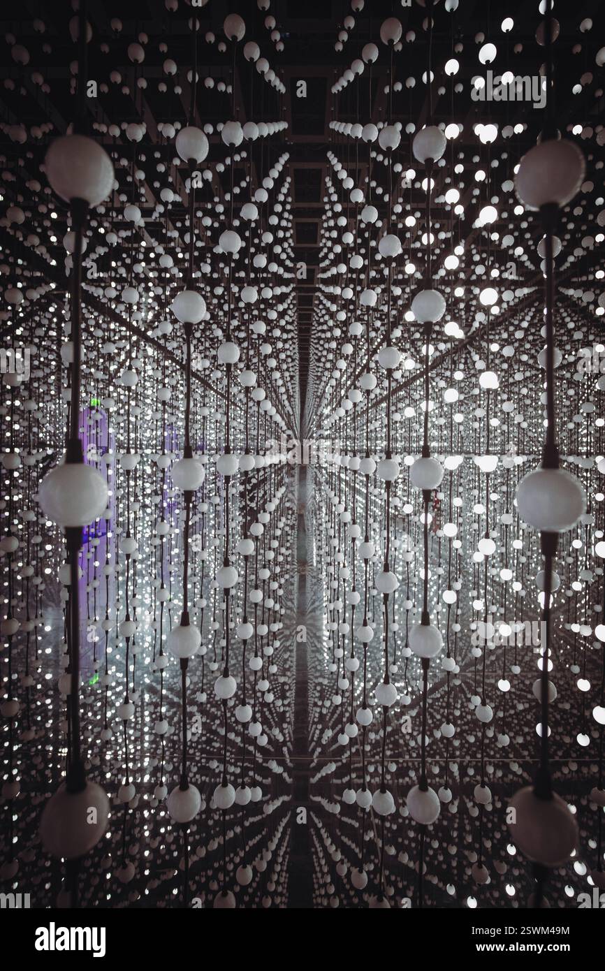 Many bright spotlights pattern in an abstract scene Stock Photo - Alamy