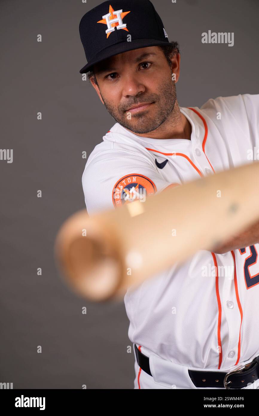 Houston Astros second base Jose Altuve poses during photo day at the ...