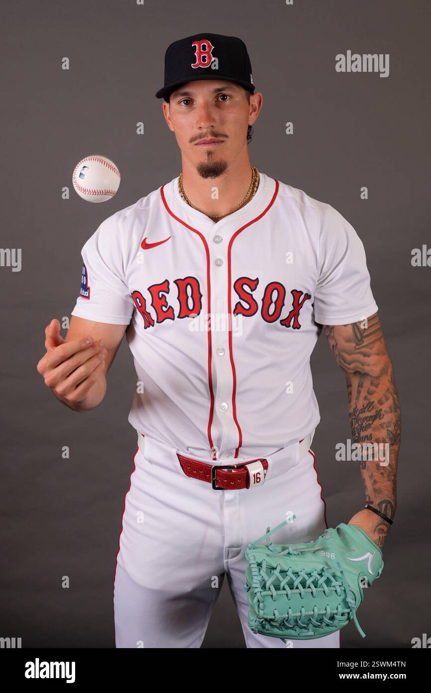 Boston Red Sox outfielder Jarren Duran poses during photo day at the ...