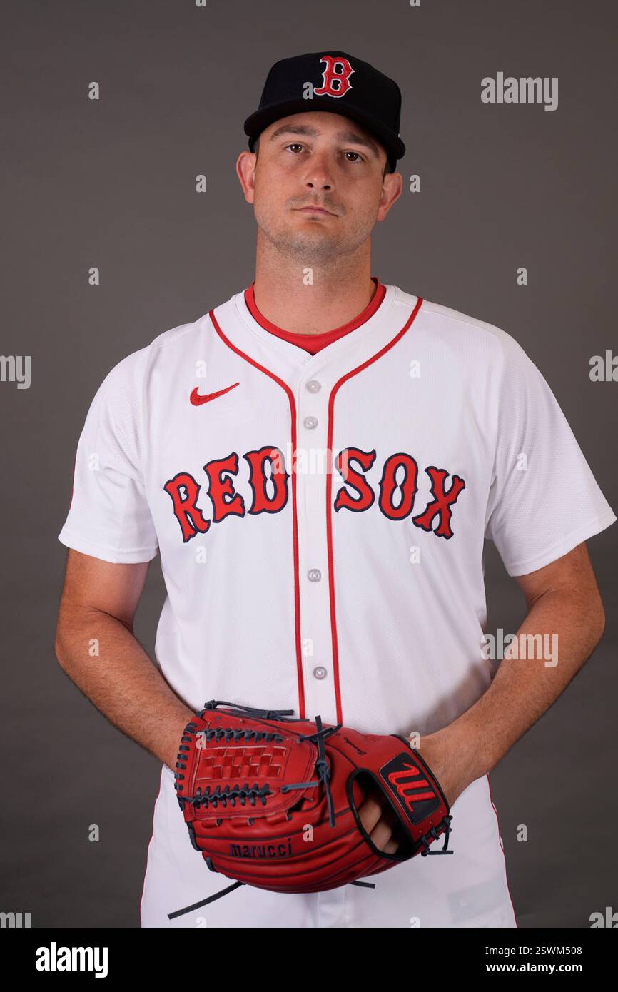 Boston Red Sox pitcher Garrett Whitlock poses during photo day at the ...
