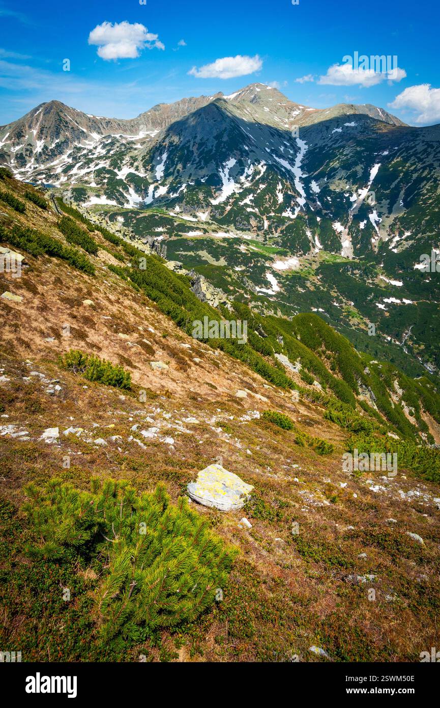 Spring sunset landscape in Retezat Mountains, Romania, Europe Stock ...