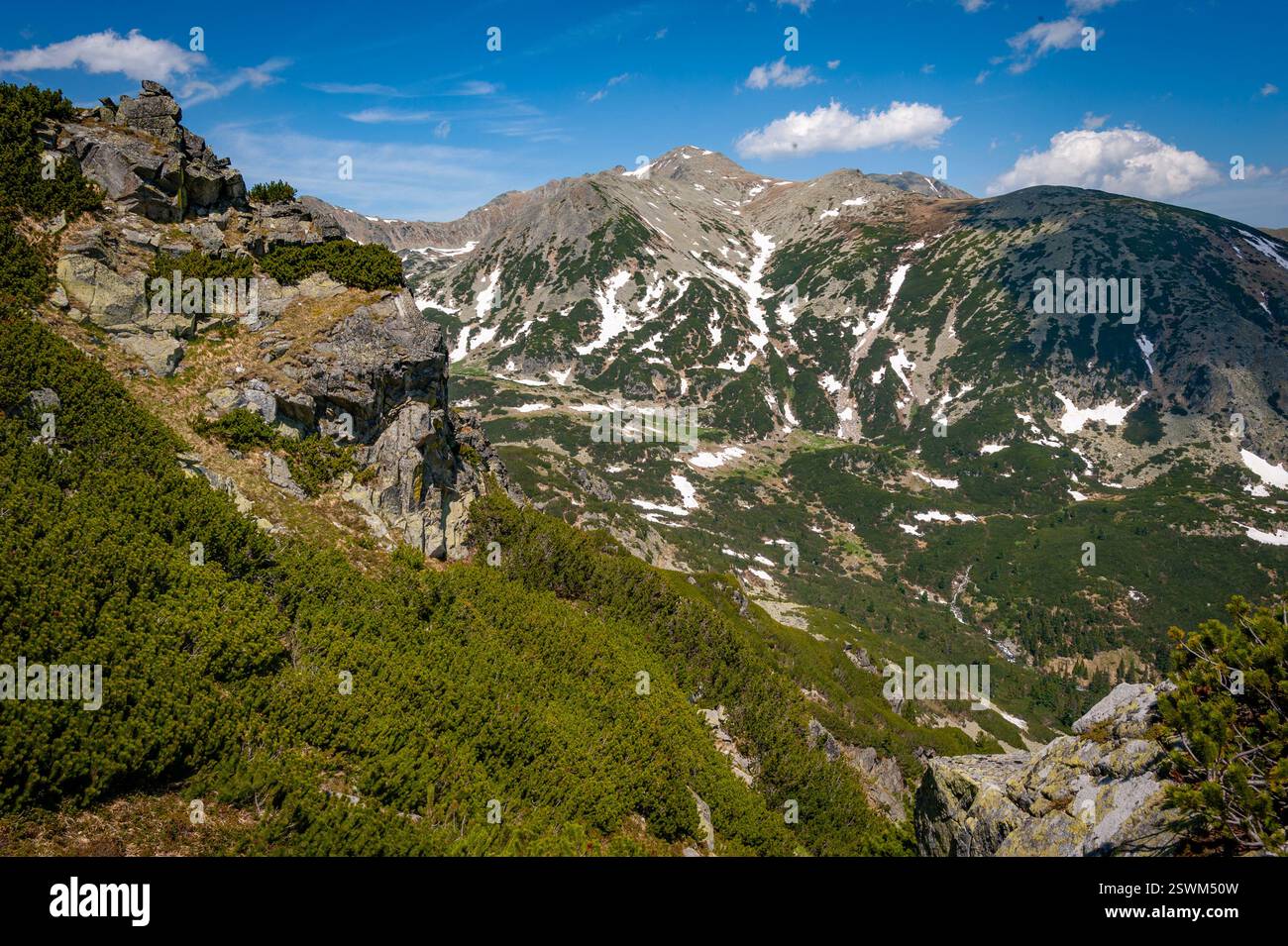 Spring sunset landscape in Retezat Mountains, Romania, Europe Stock ...