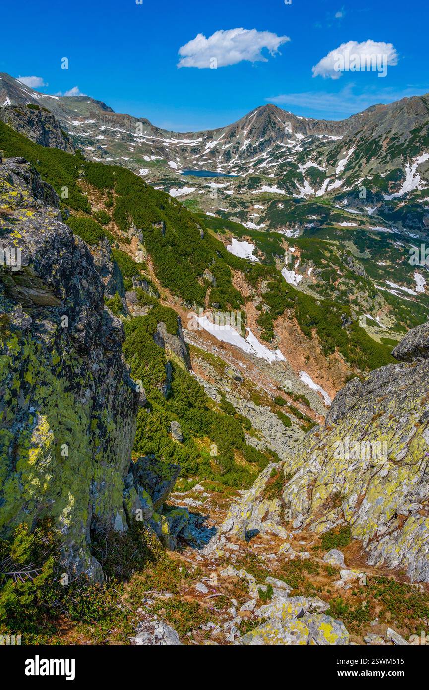 Spring sunset landscape in Retezat Mountains, Romania, Europe Stock ...