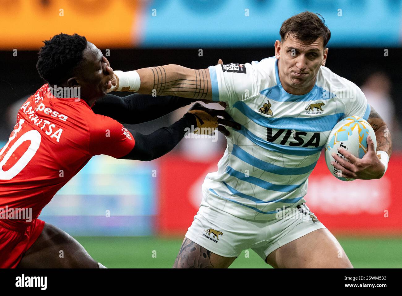Vancouver, Canada. 21st Feb, 2025. Argentina's Luciano Gonzalez, right ...