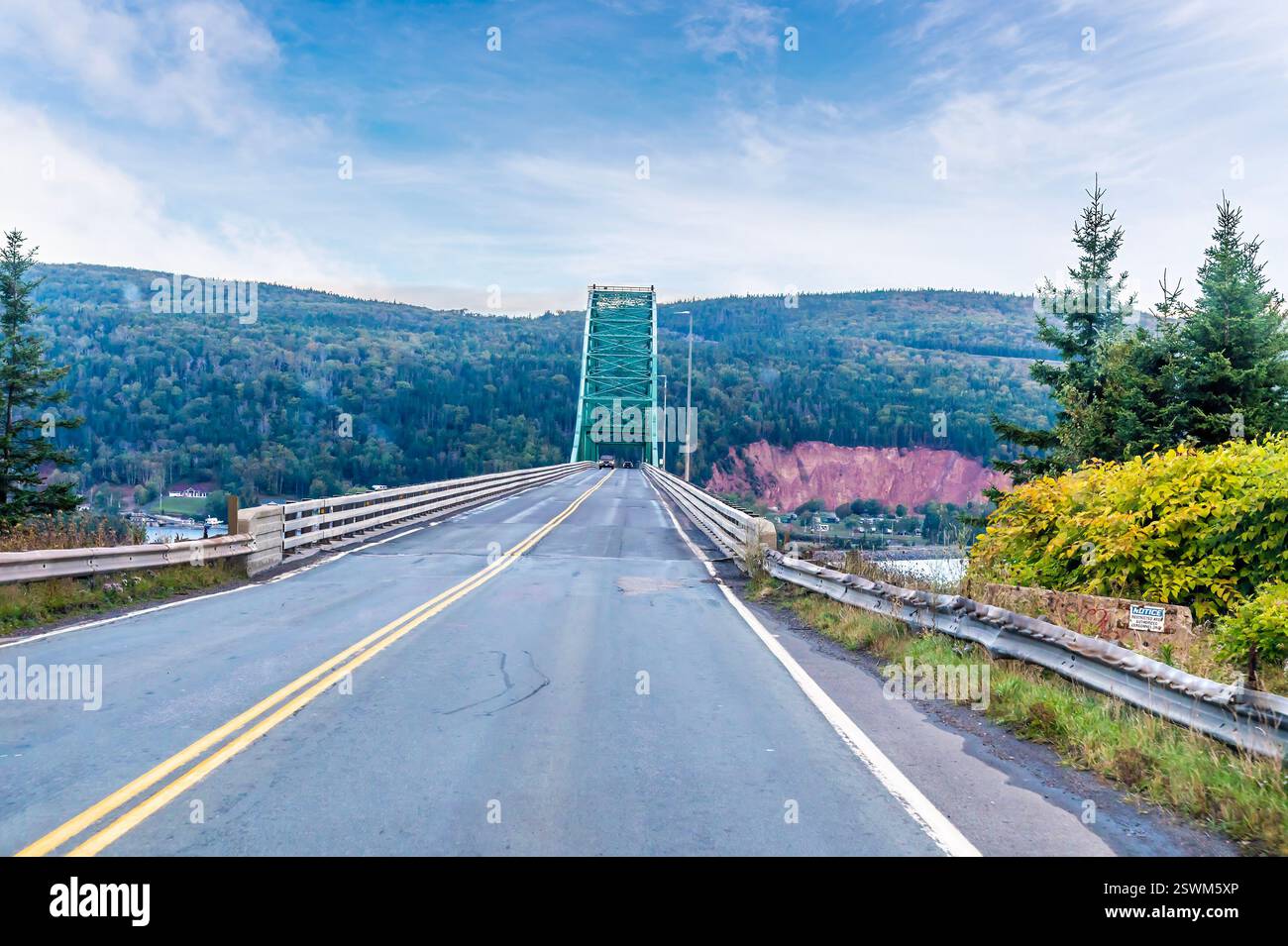 A view approaching the Seal Island Bridge on the trans canada highway ...