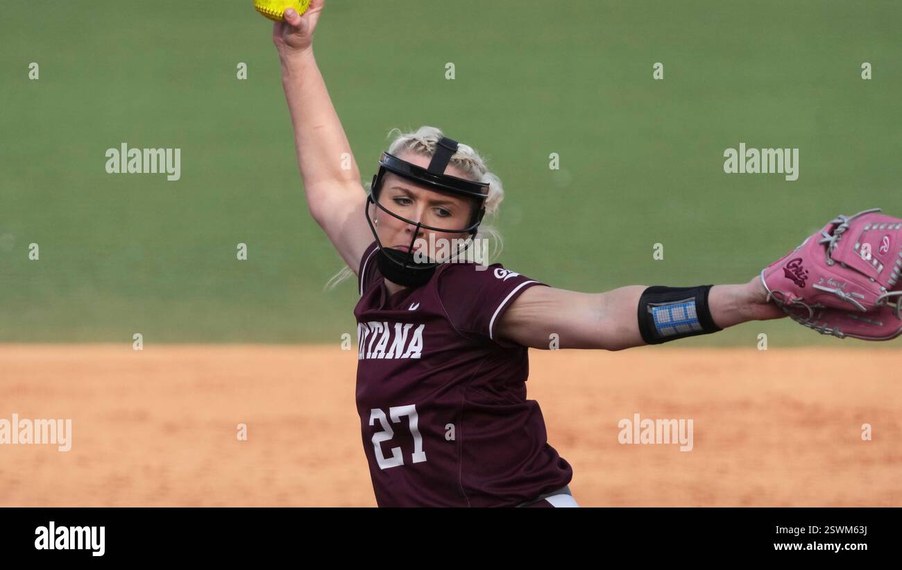 Montana infielder Grace Hardy (27) during an NCAA softball game against ...