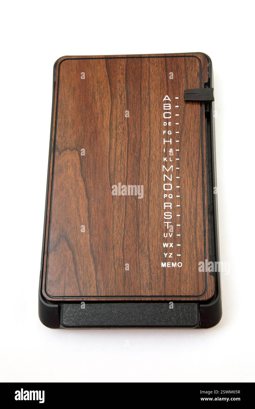 Vintage 1970's Telephone Address book with Slider Index Stock Photo - Alamy
