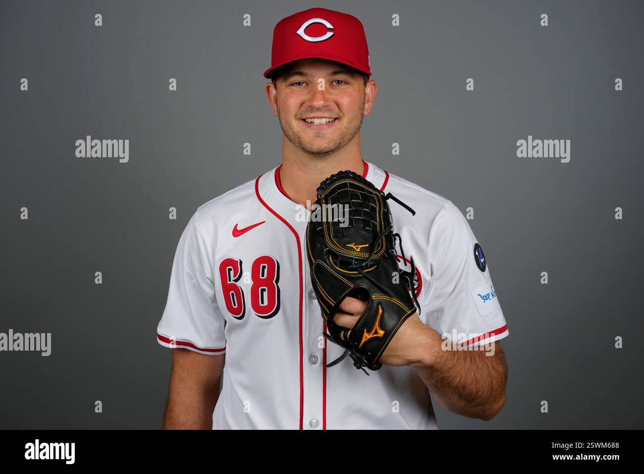 This is a 2025 photo of pitcher Carson Spiers of the Cincinnati Reds ...