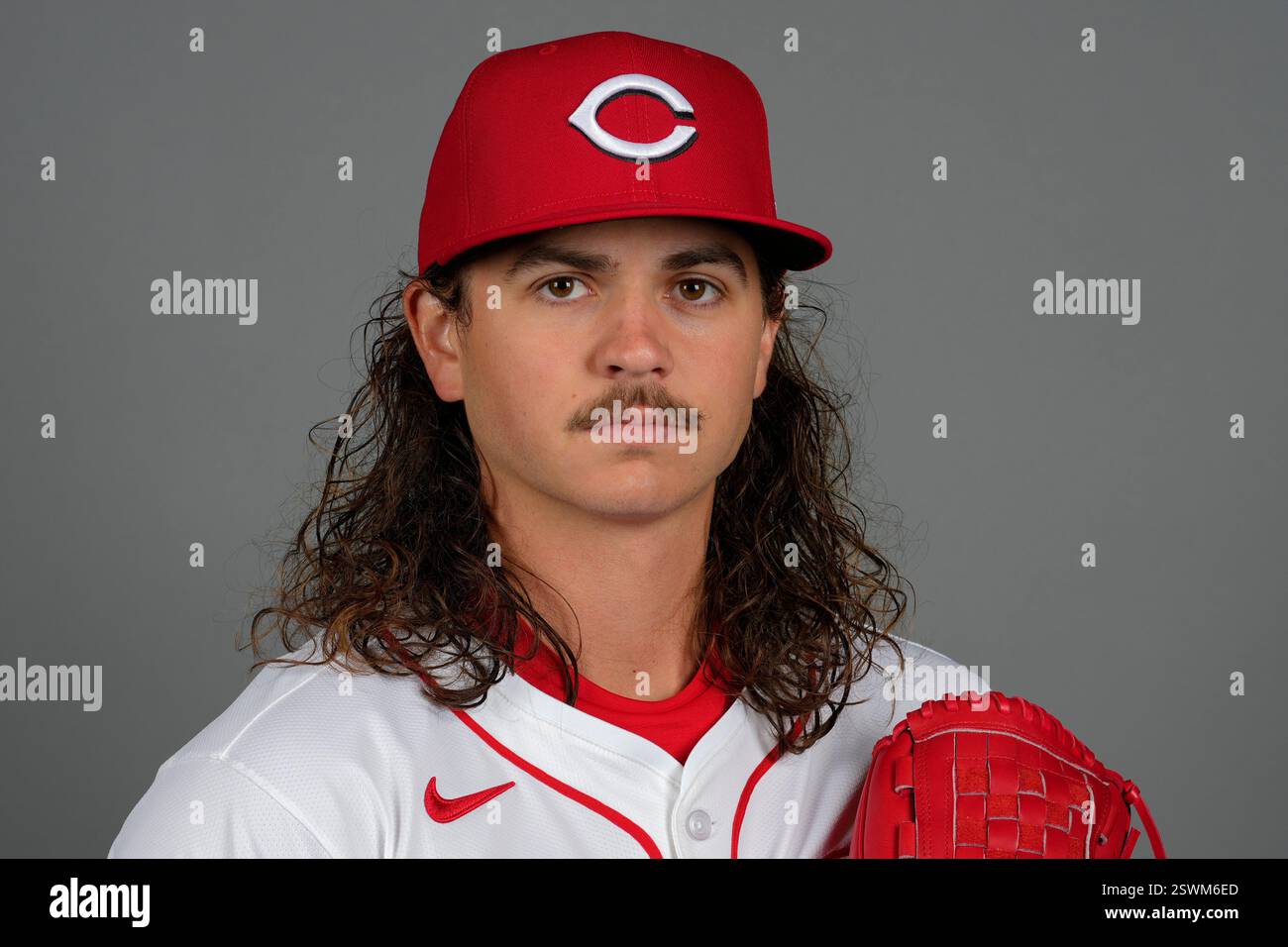 This is a 2025 photo of pitcher Rhett Lowder of the Cincinnati Reds ...